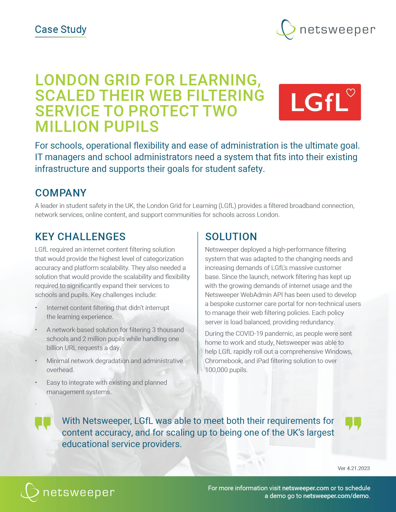 London Grid for Learning Case Study - Netsweeper