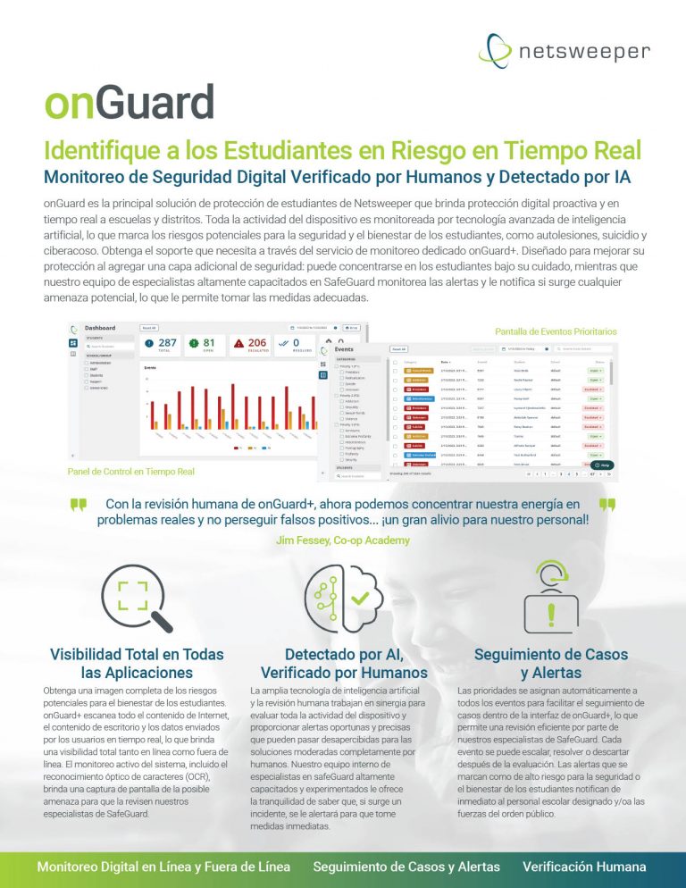onGuard Real-Time Digital Safety Monitoring - Netsweeper